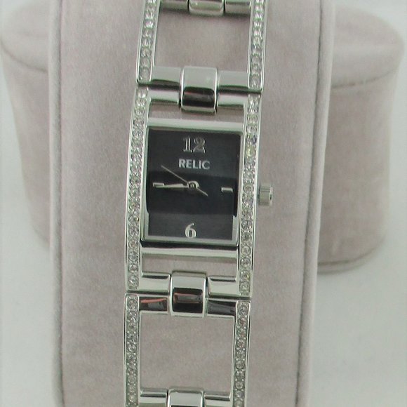 Relic | Accessories | Relic Stainless Steel Crystal Bracelet Watch ...